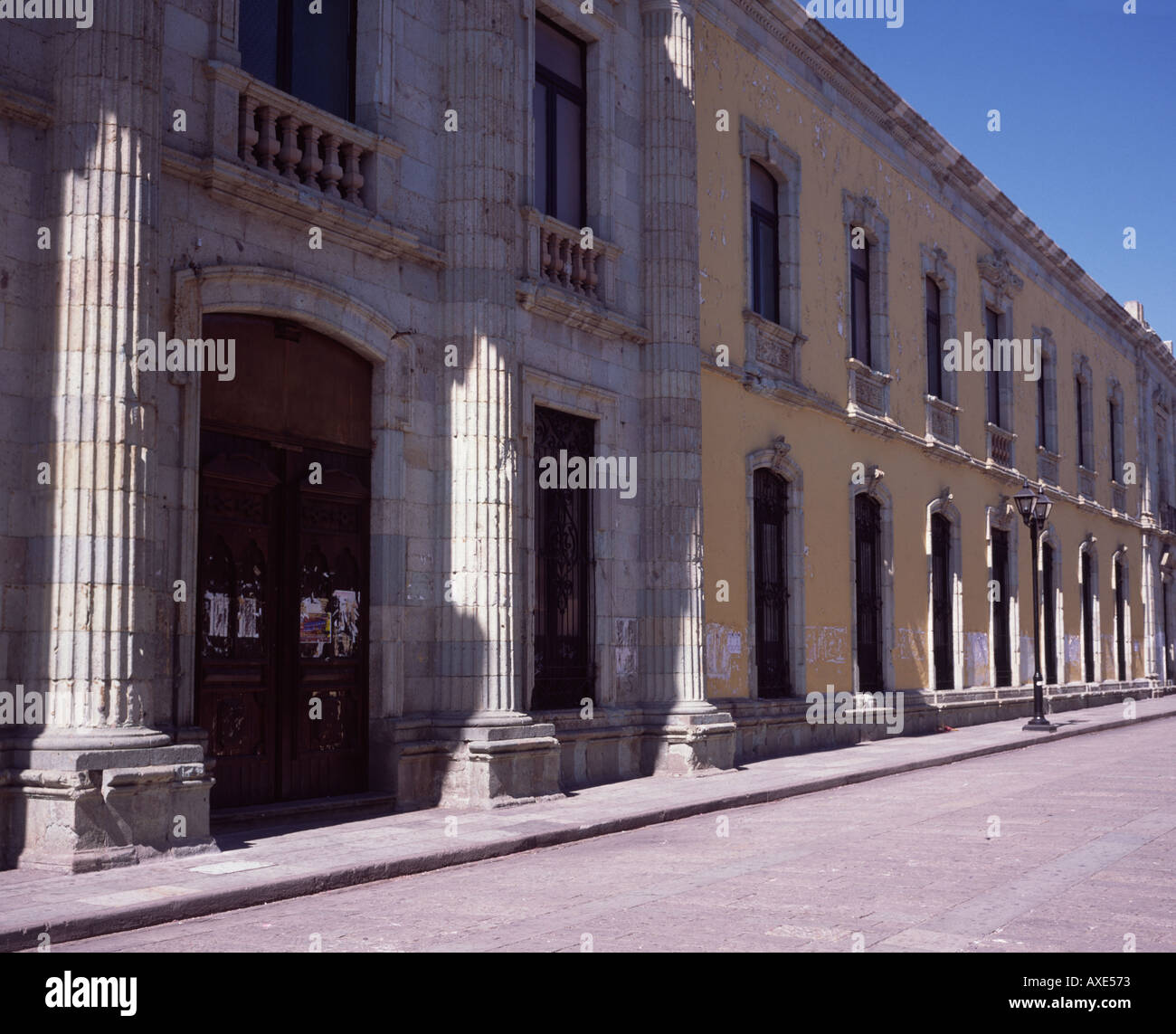 Spanish colonial buildings in a street in historical city centre of ...