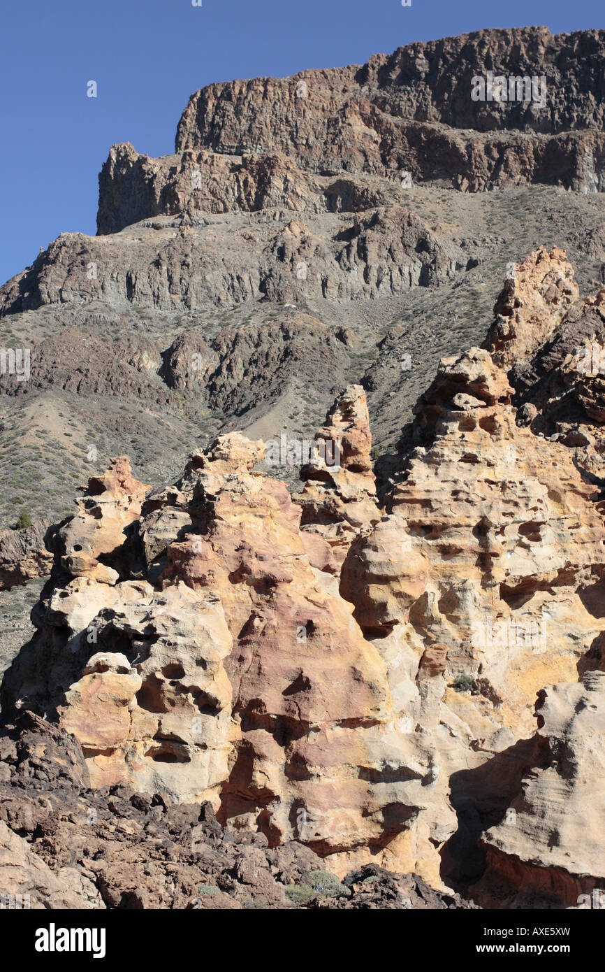 One of the many unusual rock formations on the caused by erosion in the ...