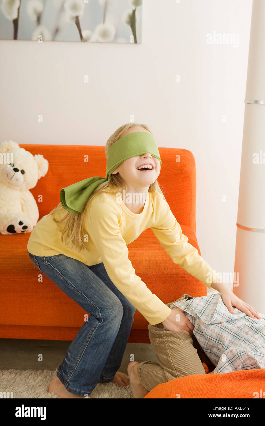 Blind child play hi-res stock photography and images - Alamy