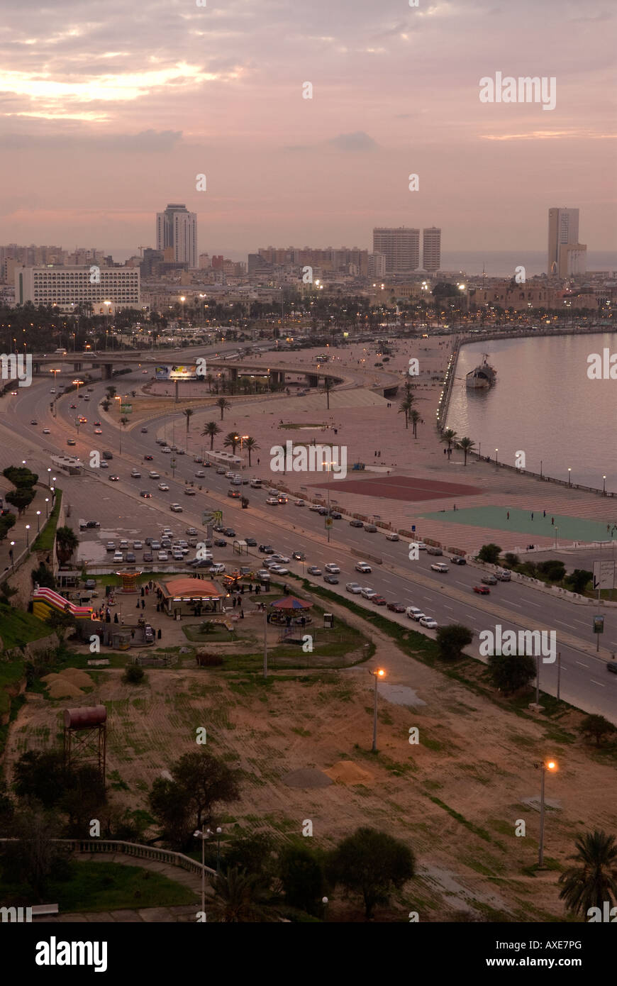 General view over the rooftops of the city of Tripoli Libya Stock Photo ...
