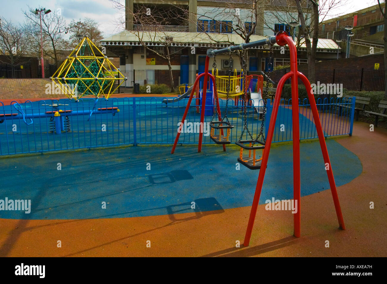 Empty childrens playground hi-res stock photography and images - Alamy