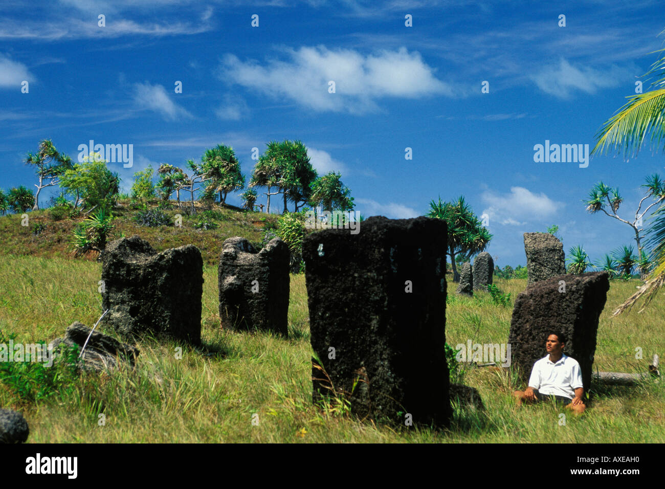 Palau, Babeldaob, Stone monoliths, Badrulchau Stock Photo - Alamy