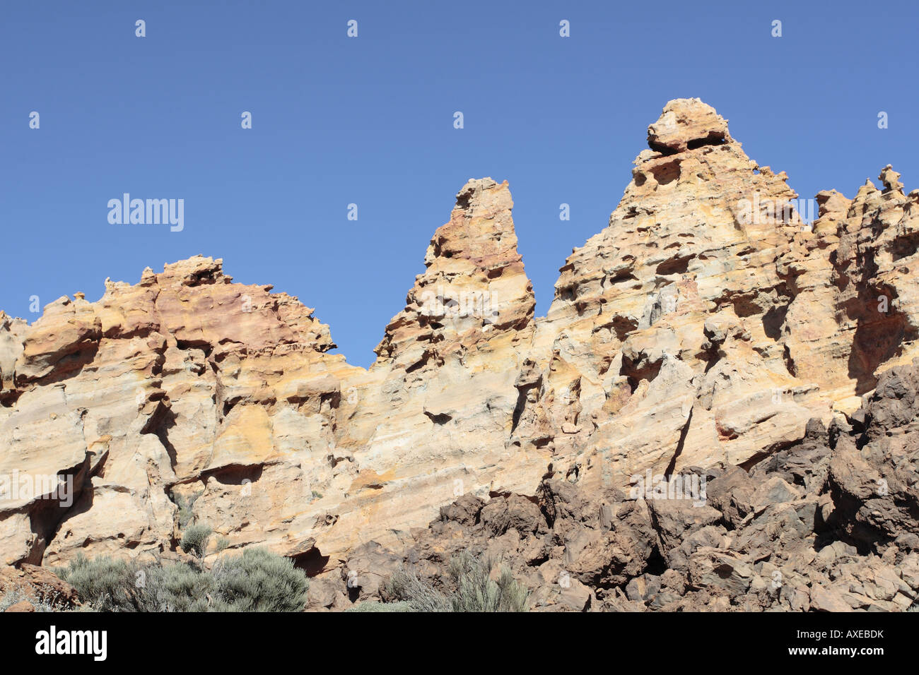 One of the many unusual rock formations on the caused by erosion in the ...