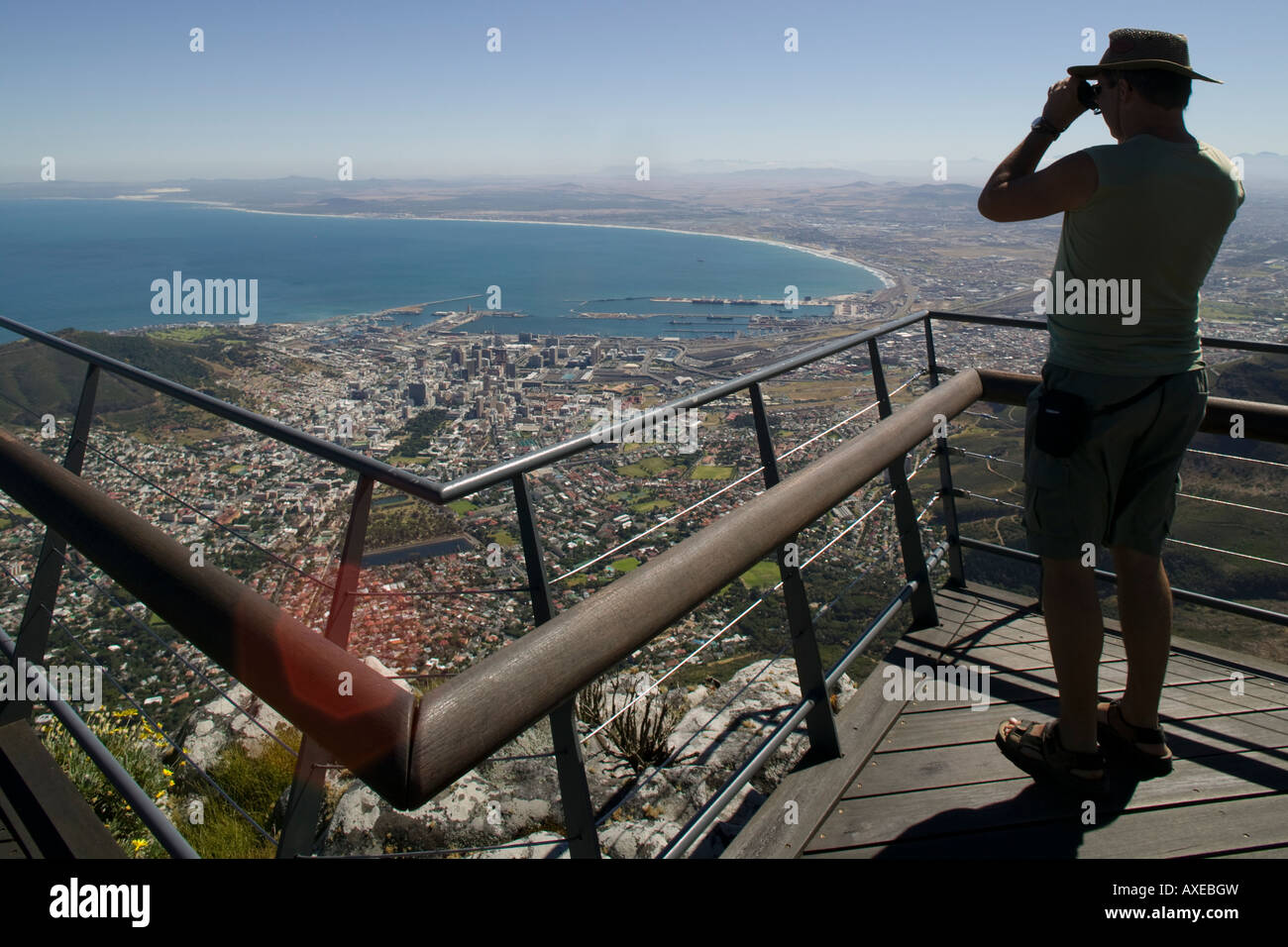 South Africa Cape Town Table Mountain National Park Observation deck ...