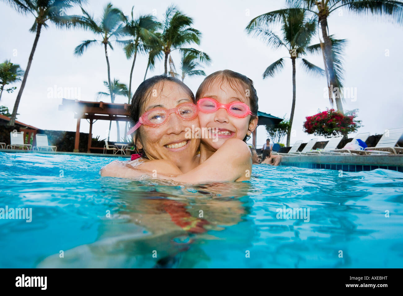 Mother Daughter Swimming Pool High Resolution Stock Photography and ...