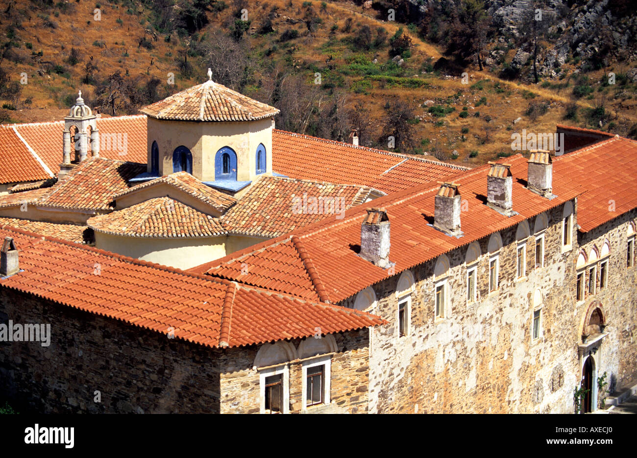 greece northern aegean islands samos megali panagia monastery Stock ...
