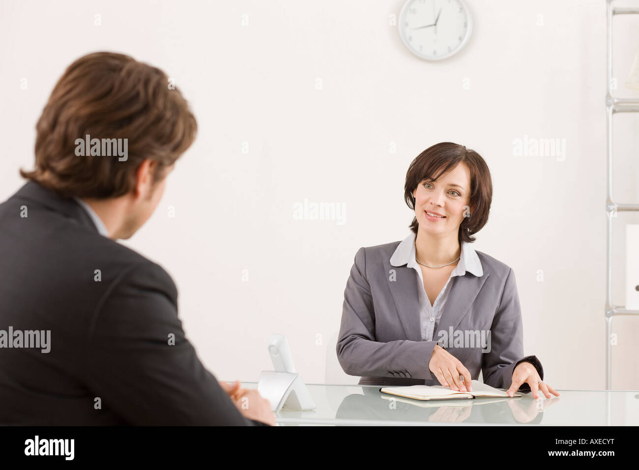 Two business people in a meeting Stock Photo - Alamy