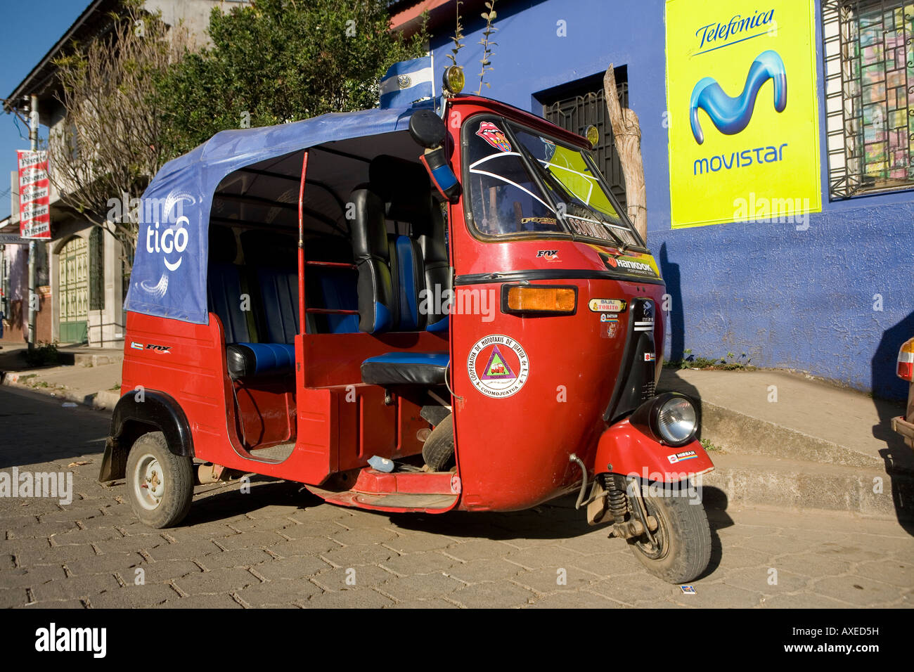 Typical tico taxi Juayua El Salvador Stock Photo - Alamy