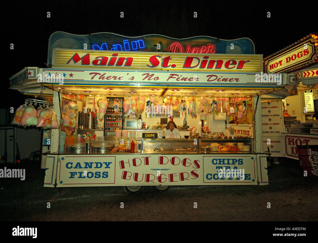 Funfair food stall hi-res stock photography and images - Alamy
