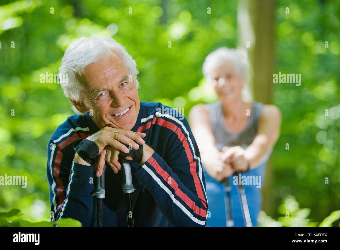 Senior couple taking a break, portraitr Stock Photo - Alamy