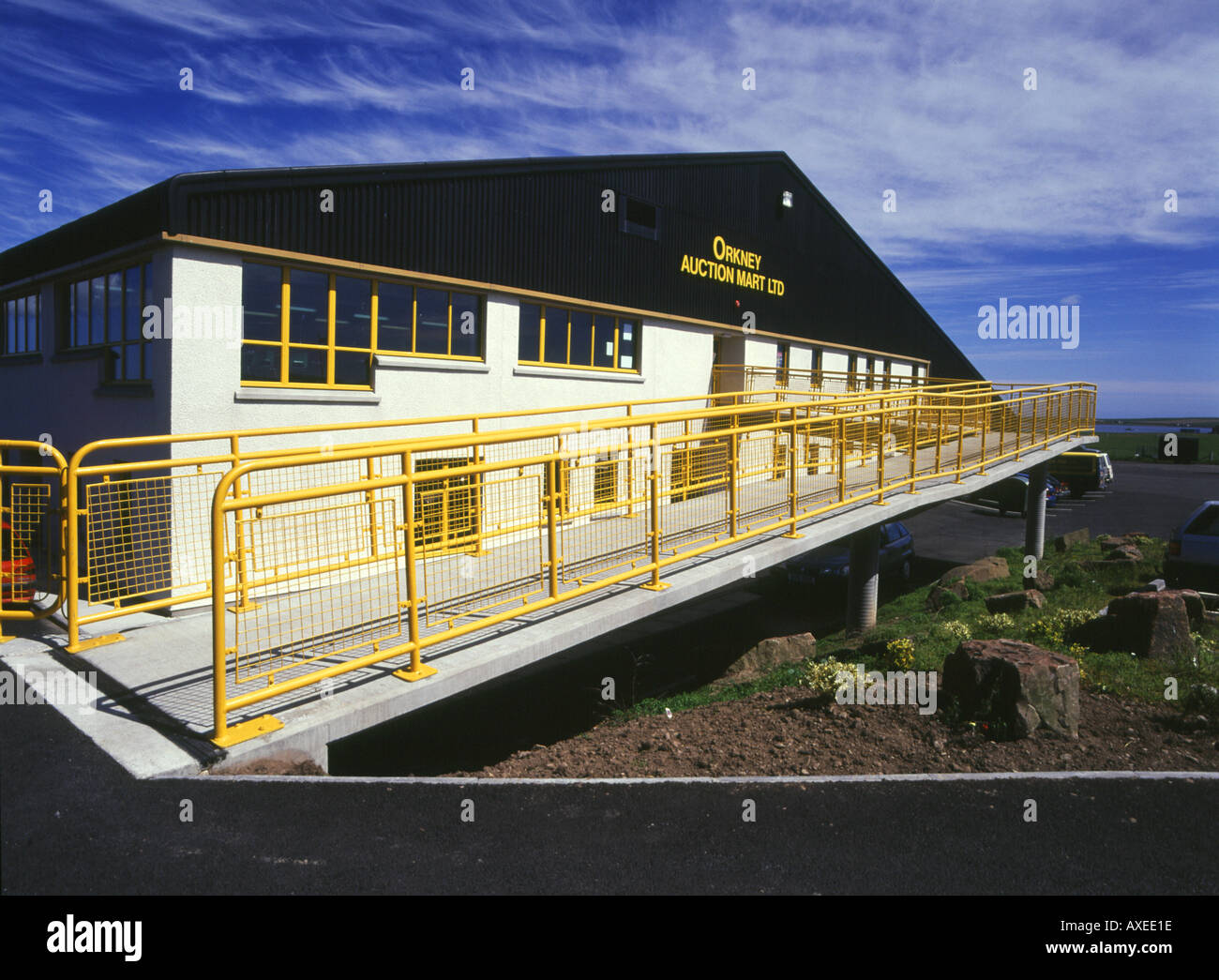 dh Orkney Mart farmers market AUCTION MART UK Building entrance ramp ...