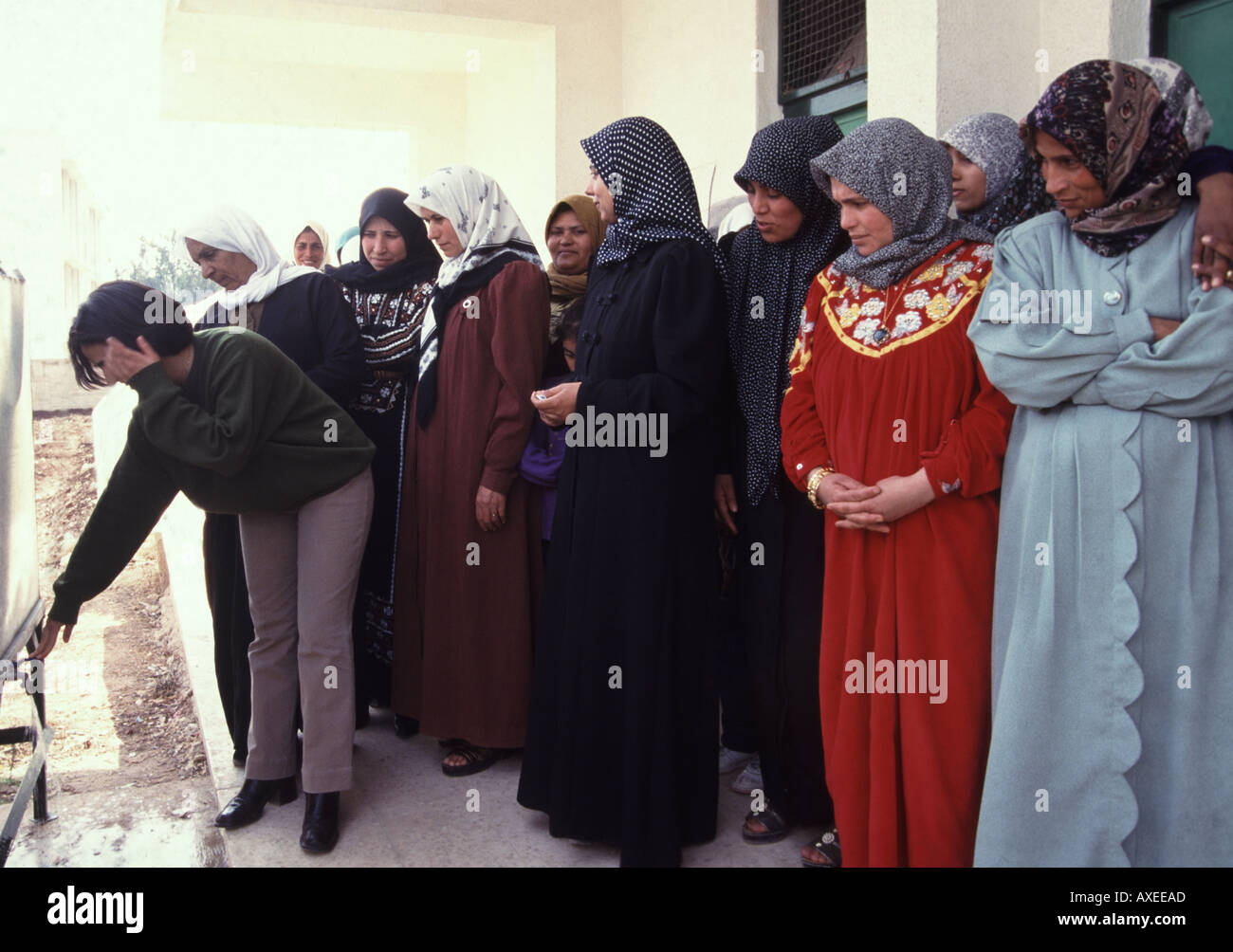 Jordanian women at training seminar in the town of Mafraq Jordan Stock ...