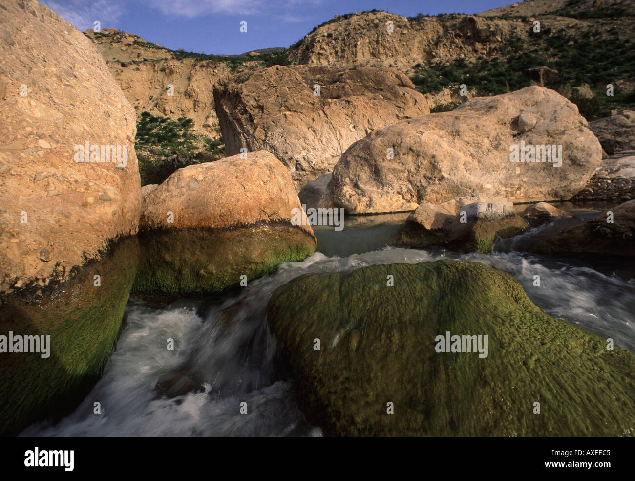 Wadi Wala stream and waterfalls in Jordan Stock Photo - Alamy