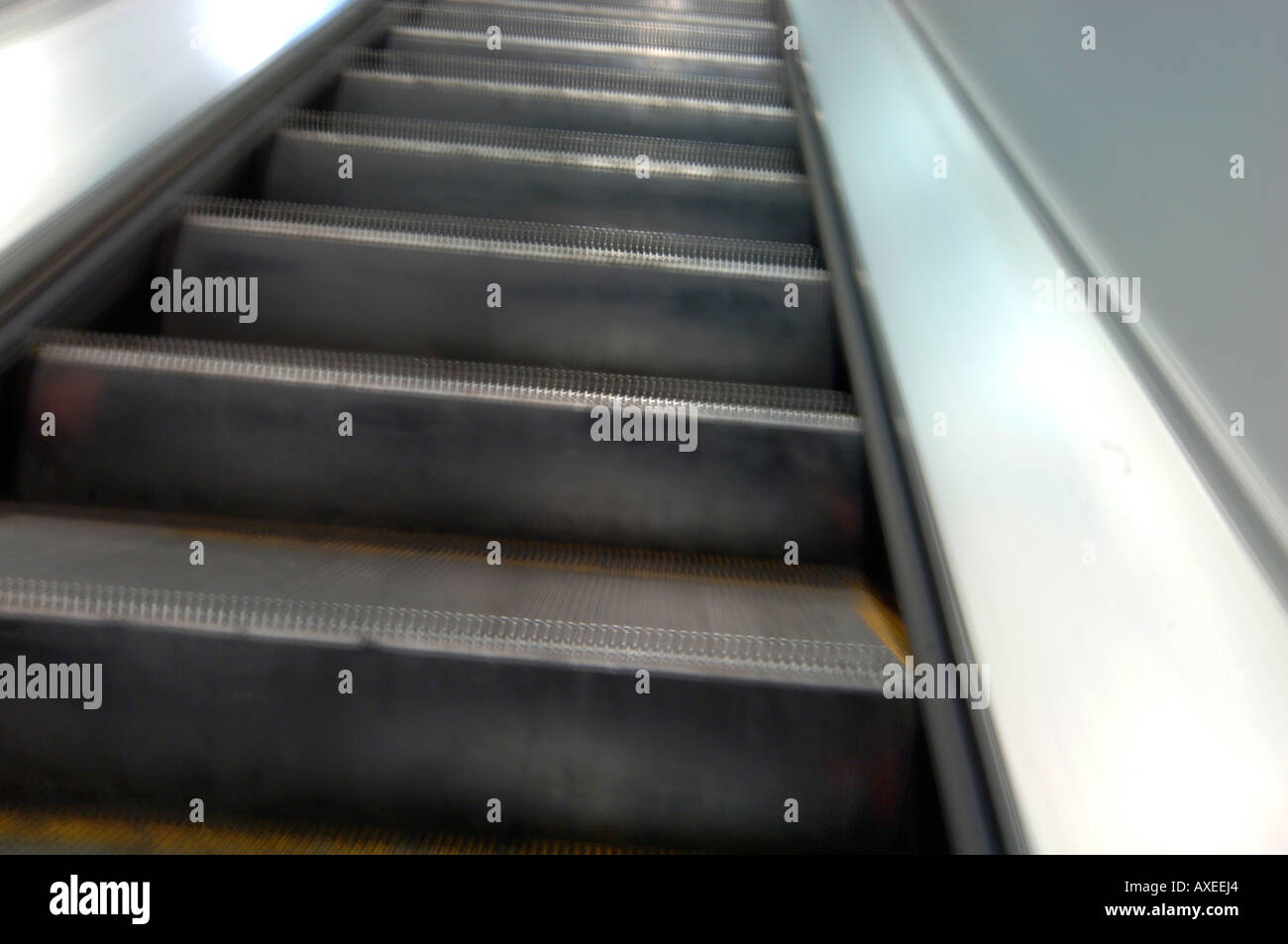 escalator stairs underground fast motion moving blur effect detail ...