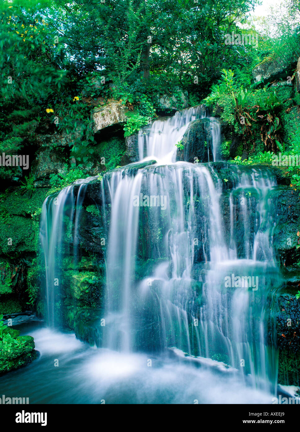 waterfall; hever castle; kent ; england ;uk Stock Photo - Alamy