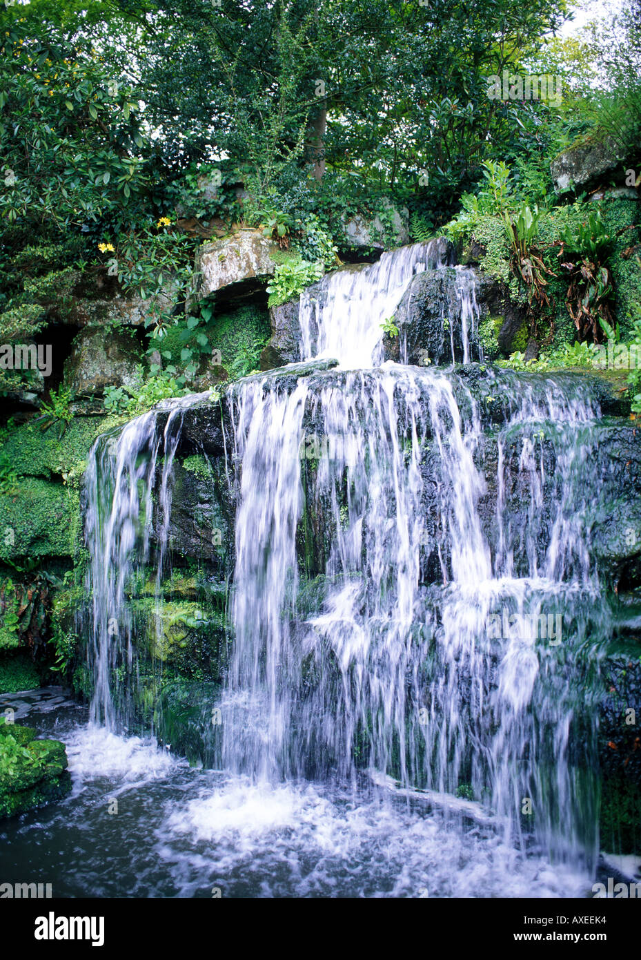 waterfall; hever castle; kent ; england ;uk Stock Photo - Alamy