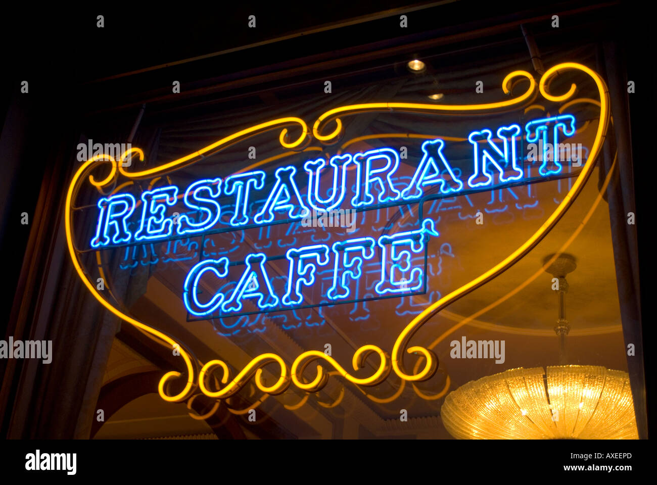 Florence. Neon sign at night Stock Photo - Alamy