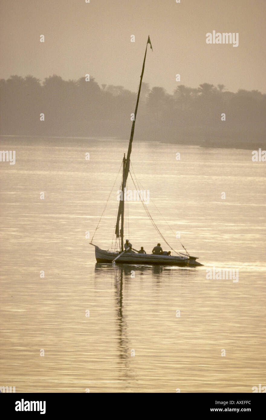 Africa Egypt Feluccas on Nile Stock Photo - Alamy