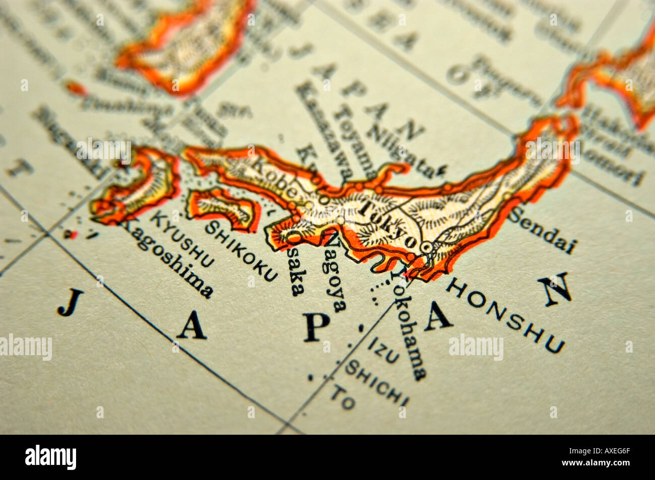 Antique japan map hi-res stock photography and images - Alamy