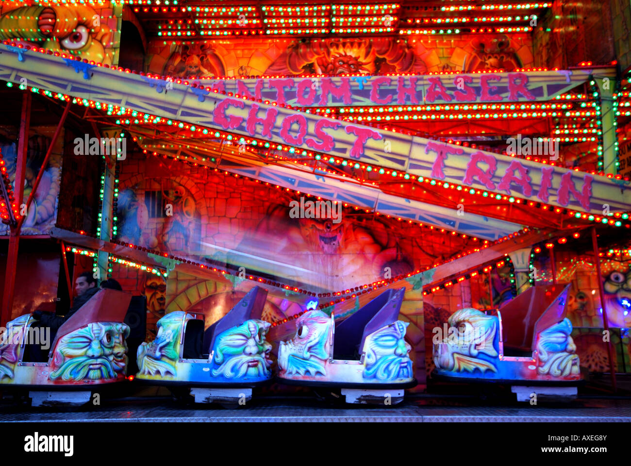 Ghost train ride funfair ride hi-res stock photography and images - Alamy