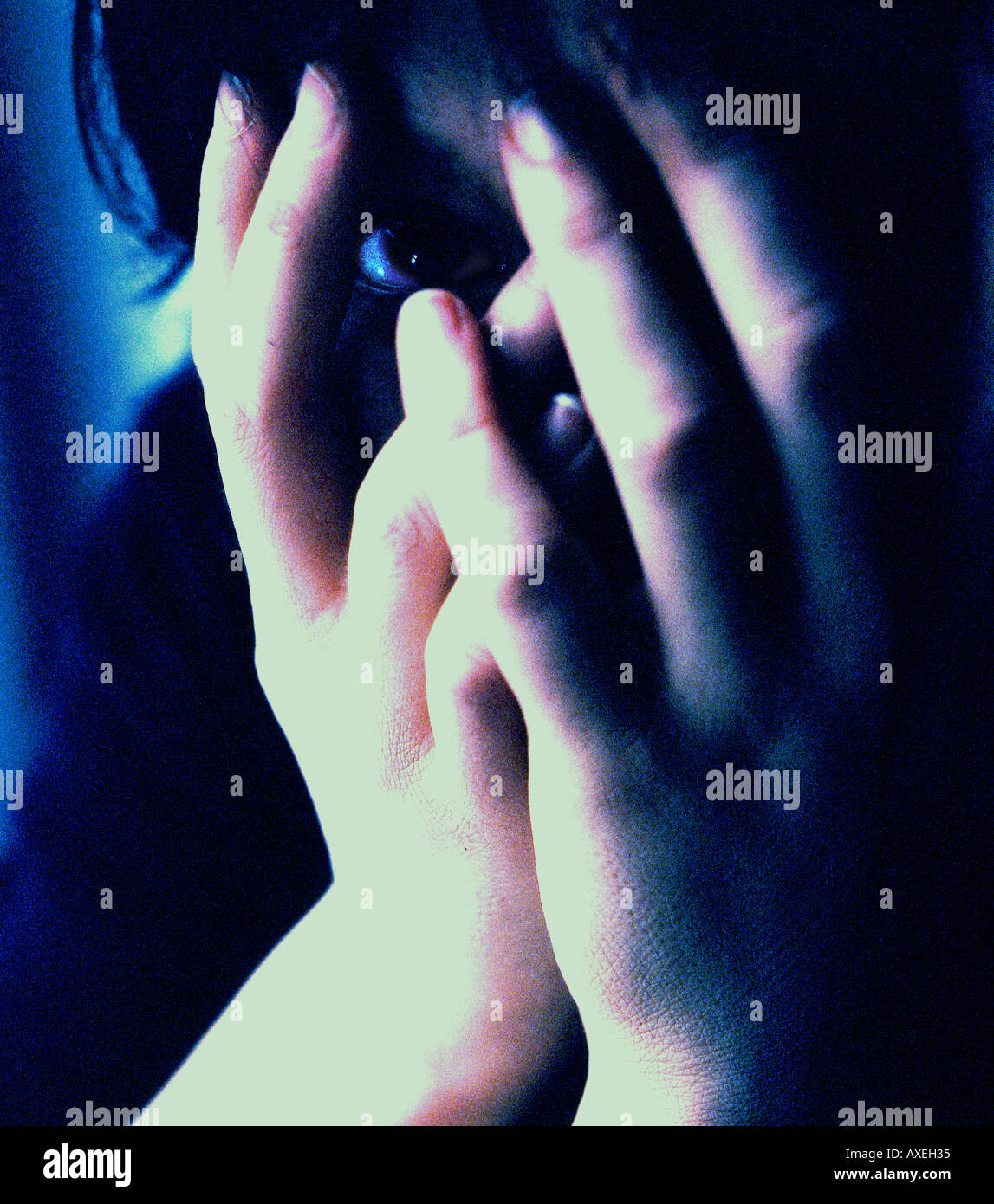 Fearful female woman hi-res stock photography and images - Alamy