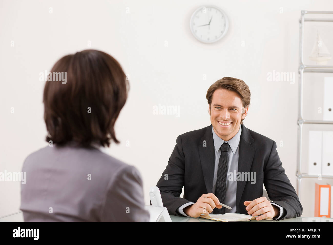Two business people in a meeting Stock Photo - Alamy