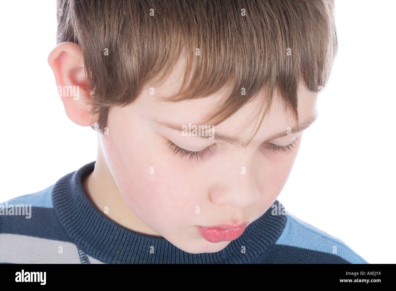 Unhappy Young Boy. Model Released Stock Photo - Alamy