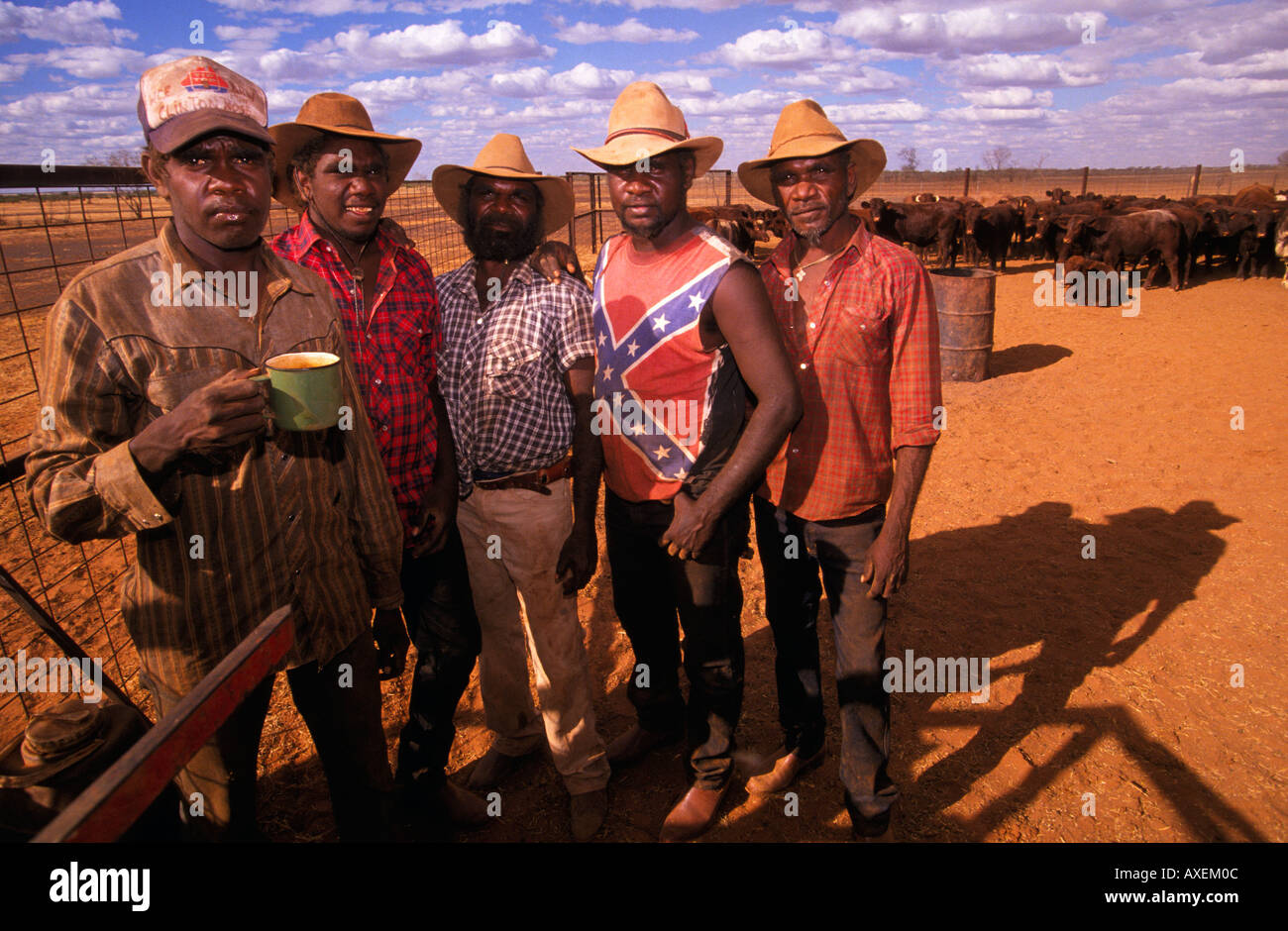 Aboriginal stockmen Tanami Downs Station Tanami Desert Central ...