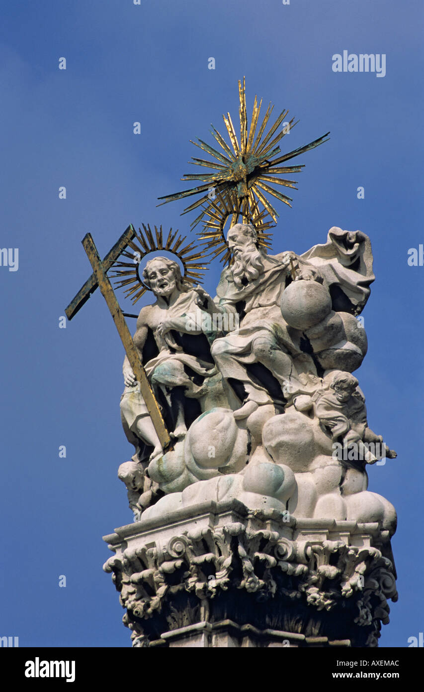 Holy Trinity Column on the Szentharomsag Square in Budapest, Hungary ...