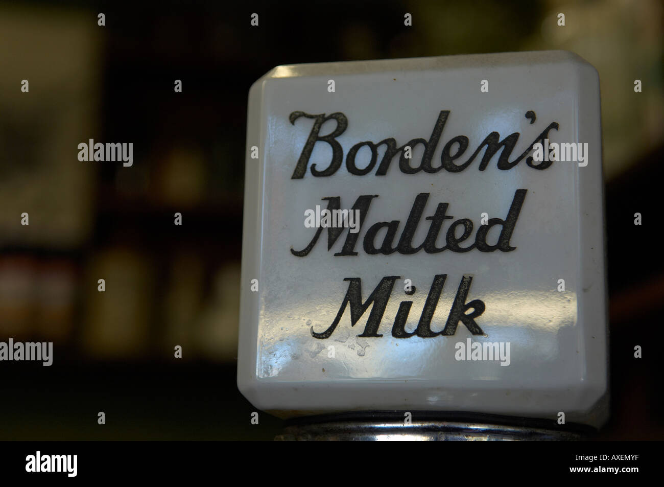 Old sign advertising Borden's Malted Milk Stock Photo - Alamy