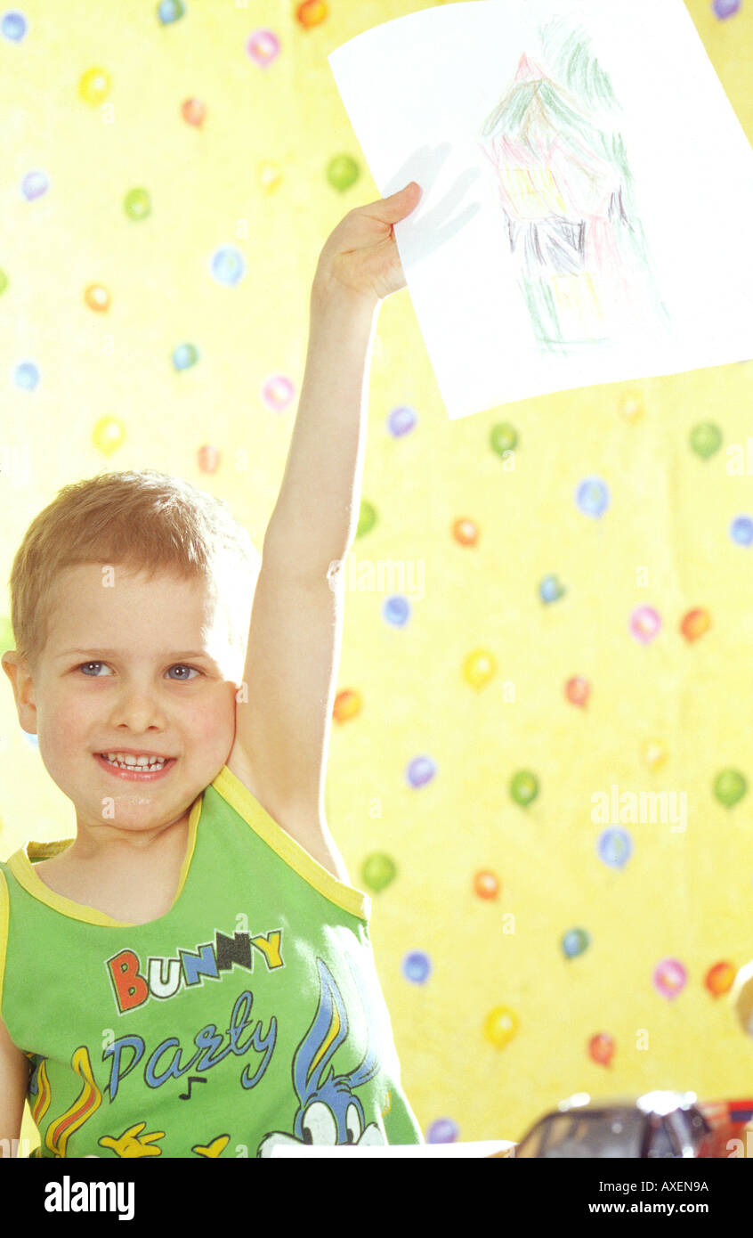 Small boy at home Stock Photo - Alamy