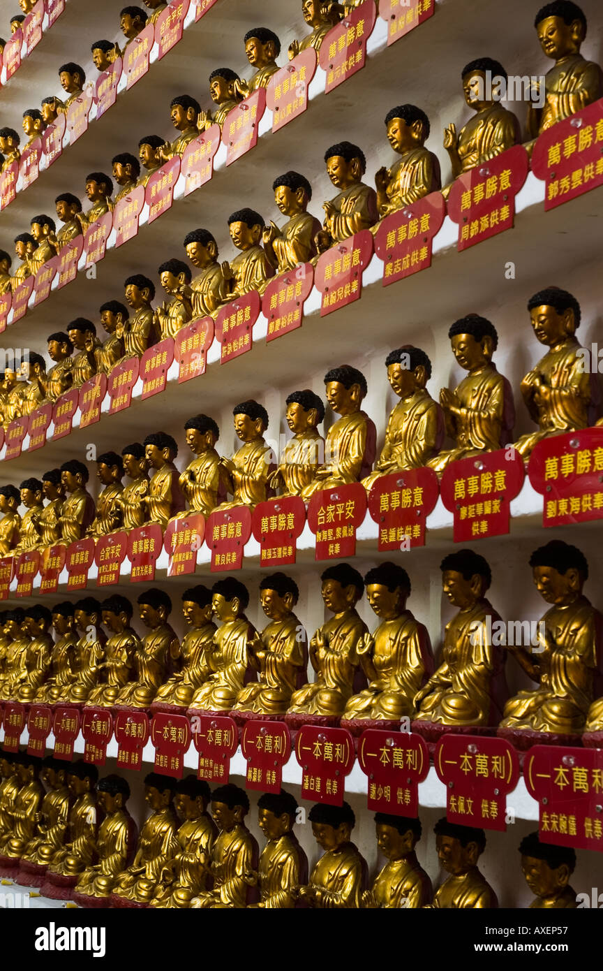 Thousands of Buddha statues line the walls of the Temple of 10000 ...