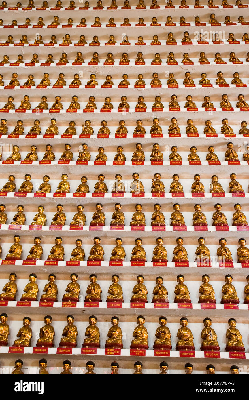 Thousands of Buddha statues line the walls of the Temple of 10000 ...
