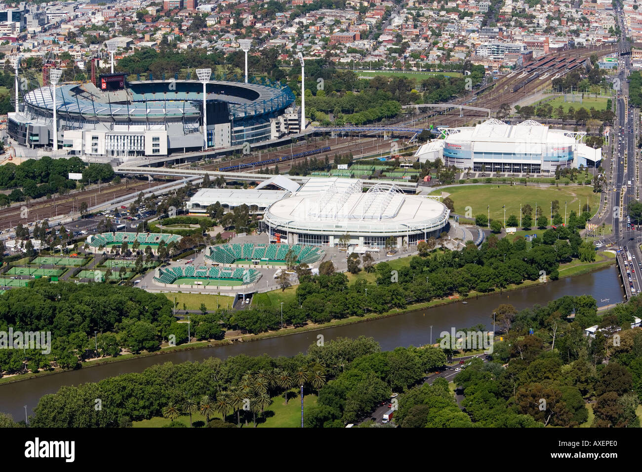 Sporting precinct, Melbourne, Australia Stock Photo - Alamy