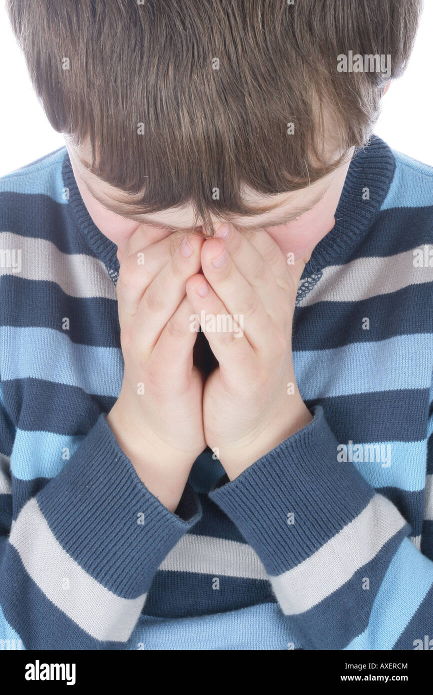 Young Boy Crying. Model Released Stock Photo - Alamy