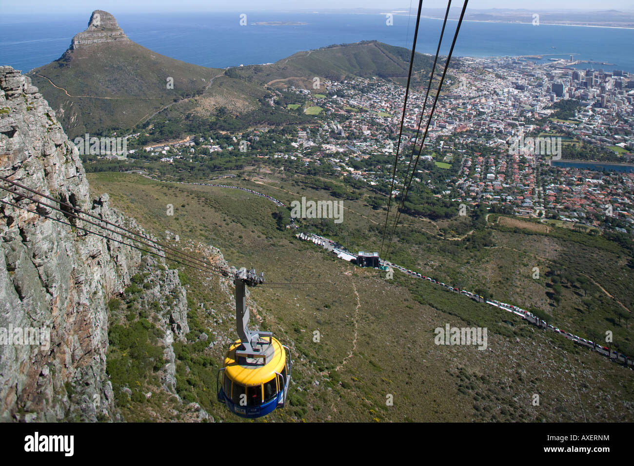 South Africa Cape Town Table Mountain National Park Cable Car to summit ...