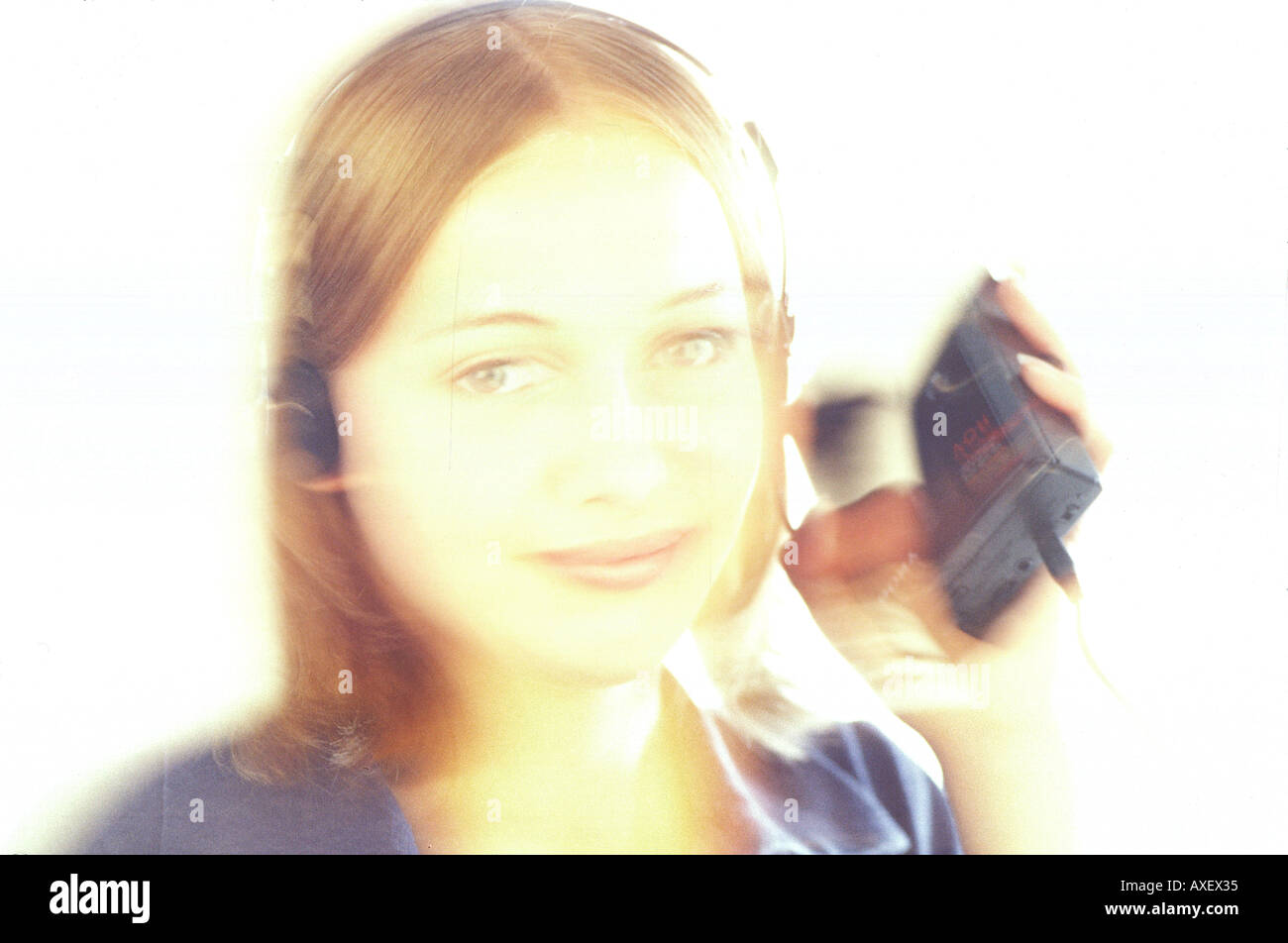 Receiver at her ear hi-res stock photography and images - Alamy