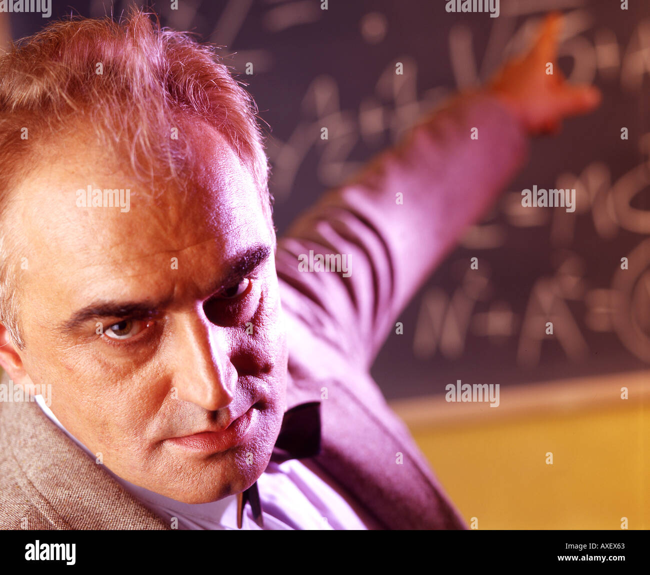 man male age 50 55 grey haired lecturer teacher professor lecture teach ...