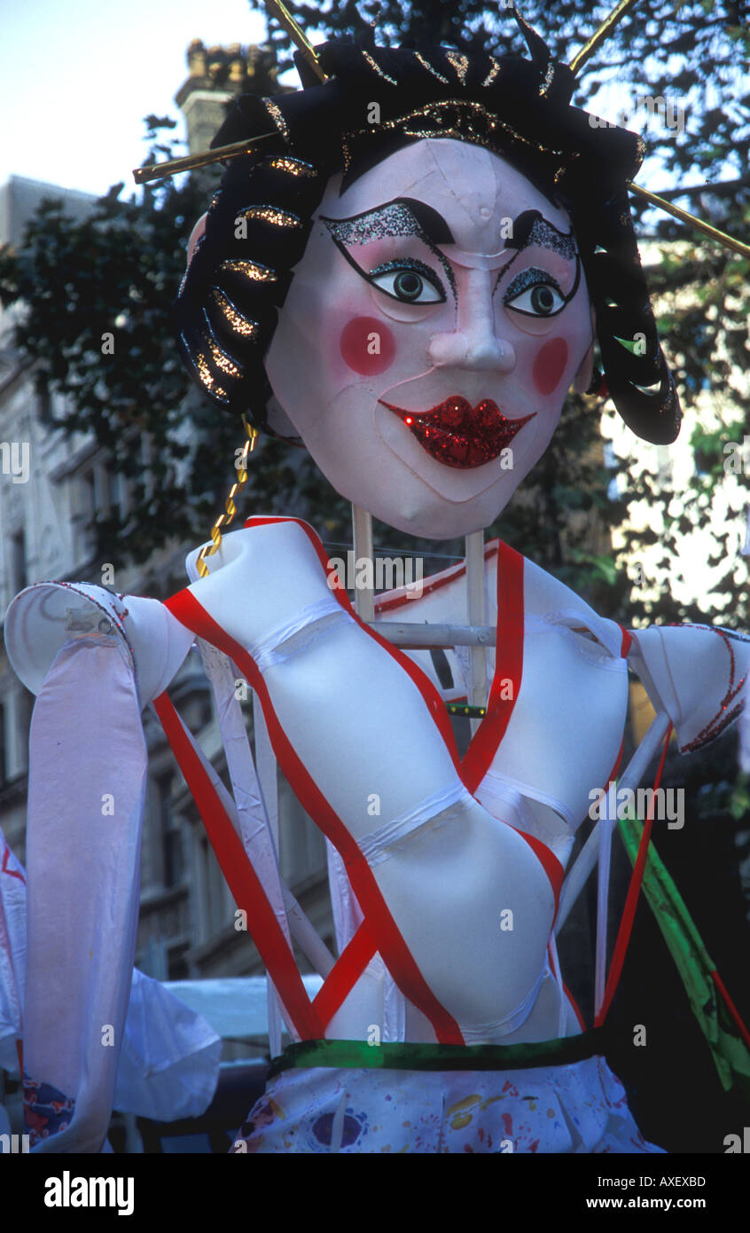 Large puppet statue in the procession during the lord Mayors show ...