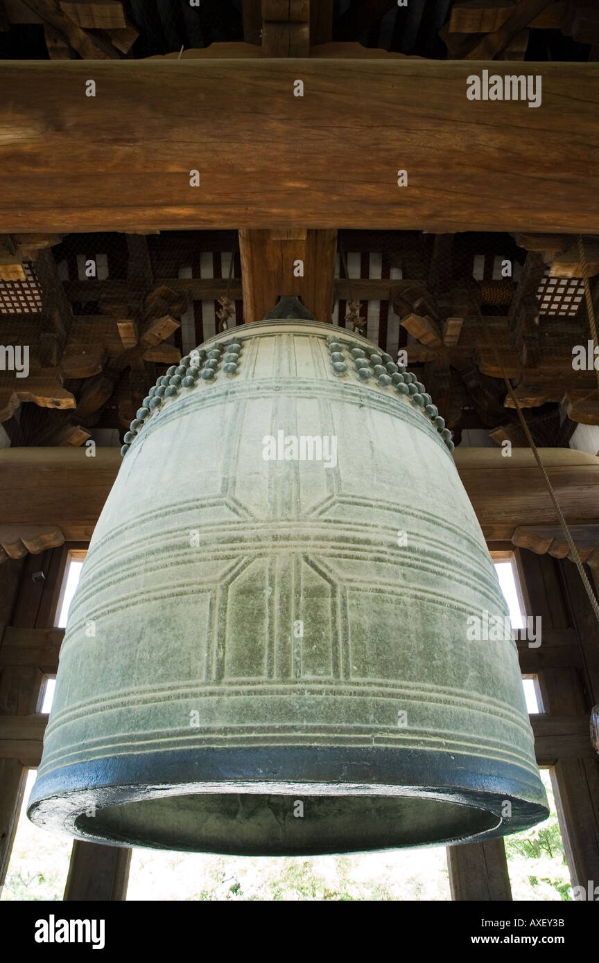 A huge hanging bronze bell in Nara Japan Stock Photo - Alamy