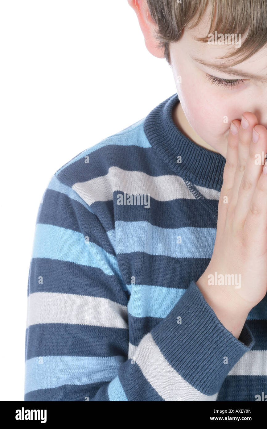 Worried Young Boy. Model Released Stock Photo - Alamy