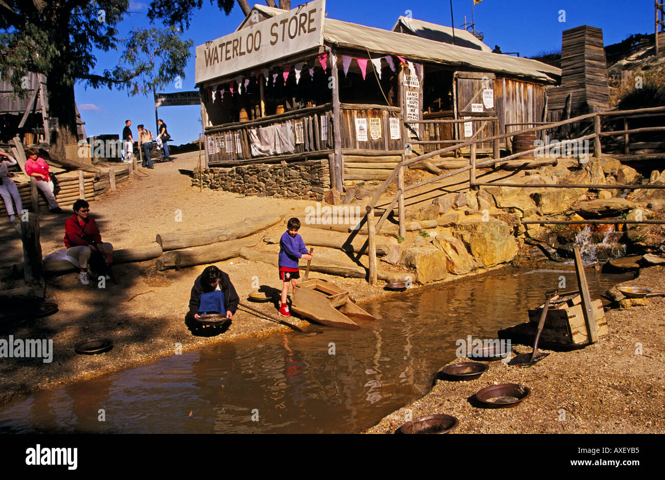 Gold panning sovereign hill ballarat hi-res stock photography and ...