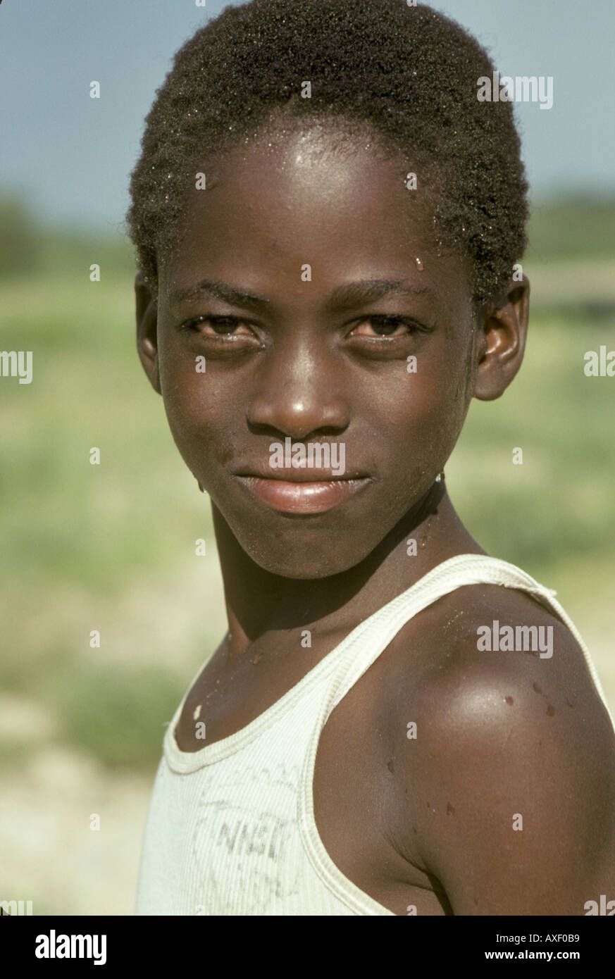Africa Namibia Ovamboland Boy Stock Photo - Alamy
