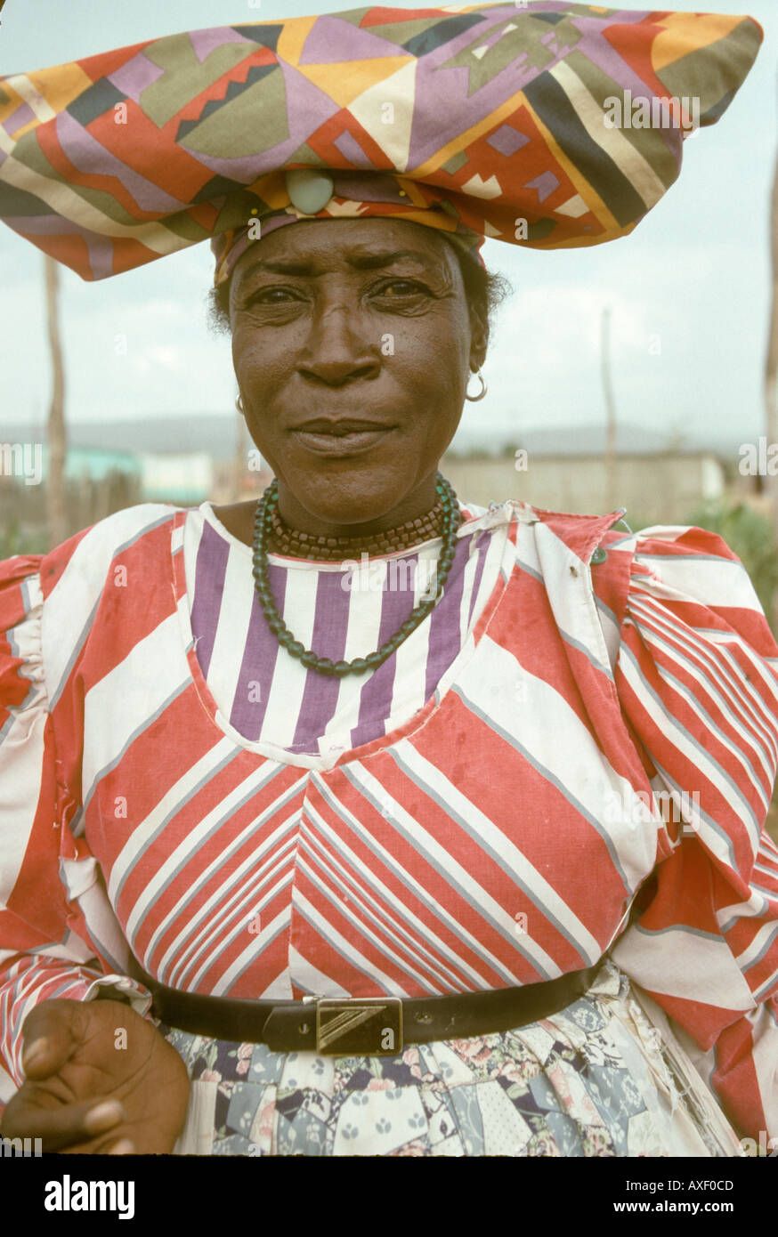 Africa Namibia Herero woman in traditional dress Stock Photo - Alamy