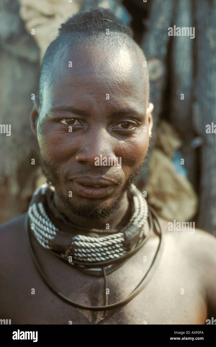 Africa Namibia Man in traditional dress Stock Photo - Alamy