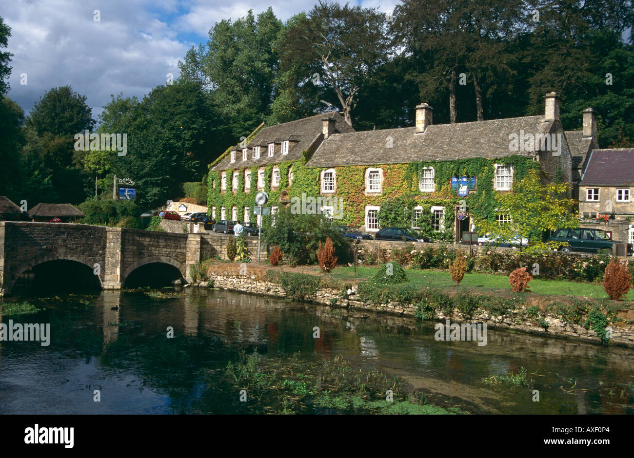 Swan Hotel, Bibury, the Cotswolds, Gloucestershire, England, UK Stock ...
