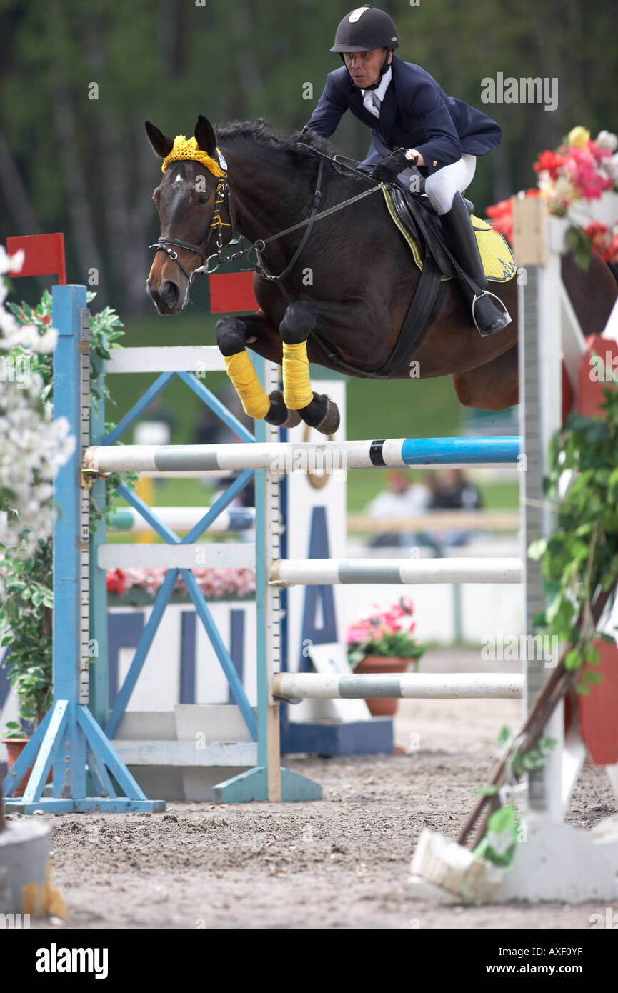 Show jumping competition Stock Photo - Alamy