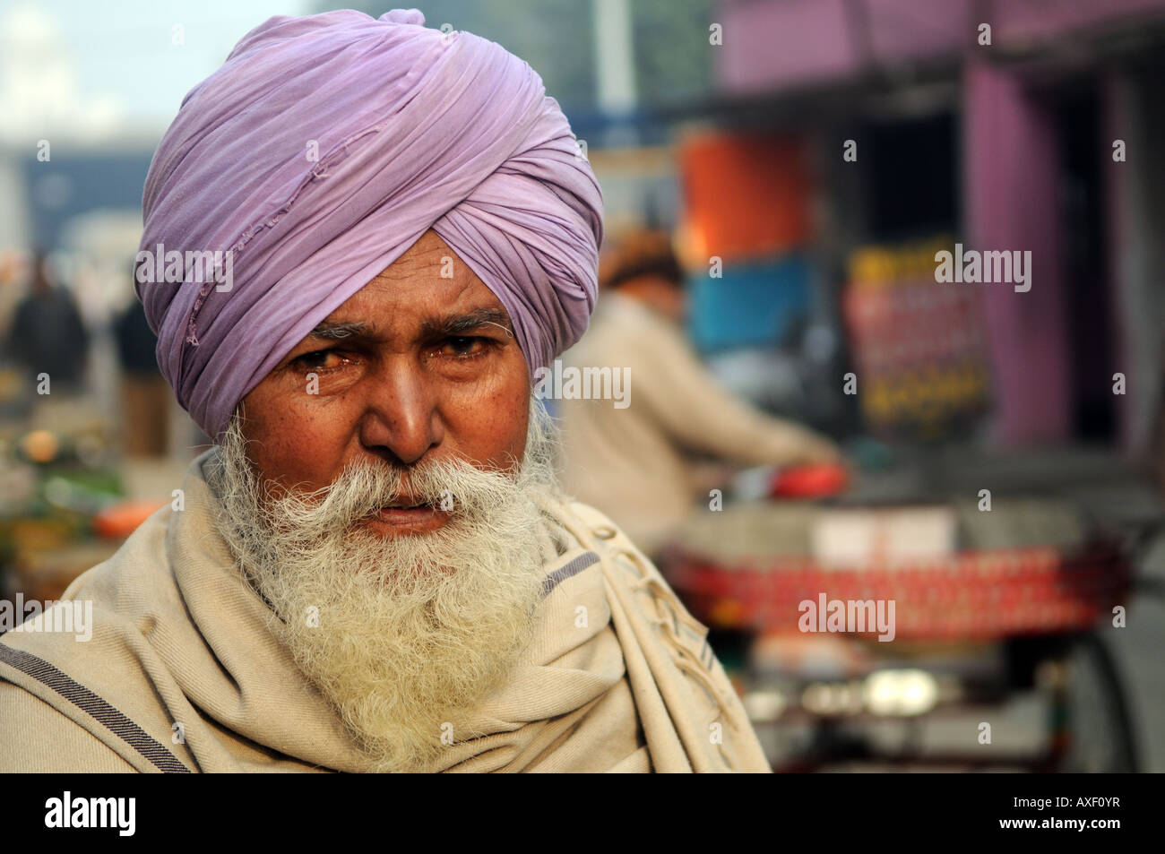 Portrait beard turban traditional head wear colorful world travel ...