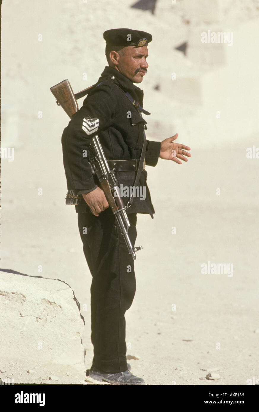 Africa Egypt Guard at Valley of the Kings Stock Photo - Alamy