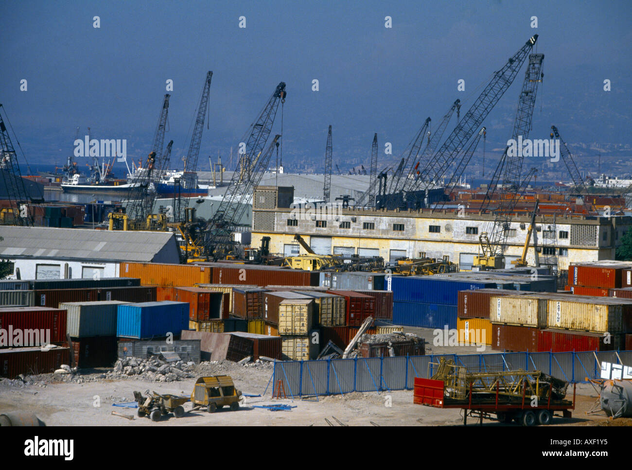 Beirut Lebanon Port - Containers And Cranes Stock Photo - Alamy